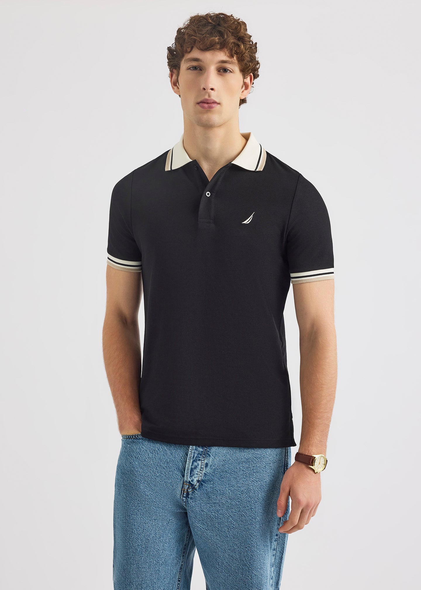 Bayer Polo Shirt - Black | Nautica Official EU Store